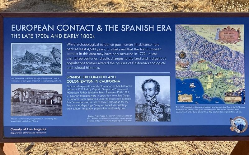 European Contact & the Spanish Era Historical Marker