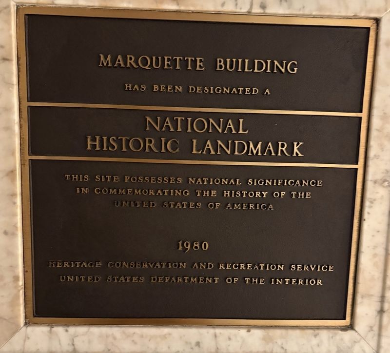 Marquette Building Historical Marker