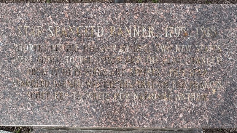 Star Spangled Banner, 1795-1818 Historical Marker