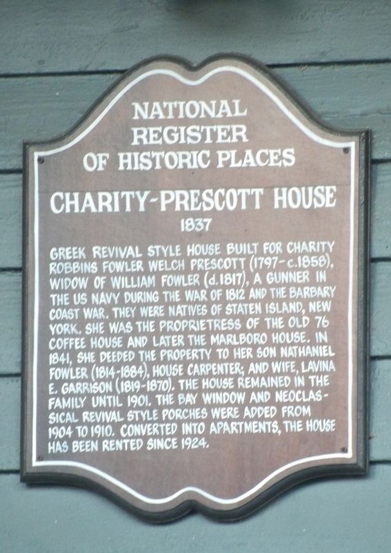 Charity-Prescott House Historical Marker