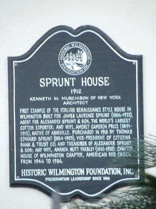 Sprunt House Historical Marker
