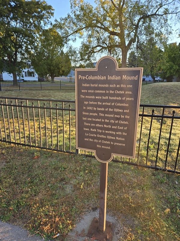 Pre-Columbian Indian Mound Historical Marker