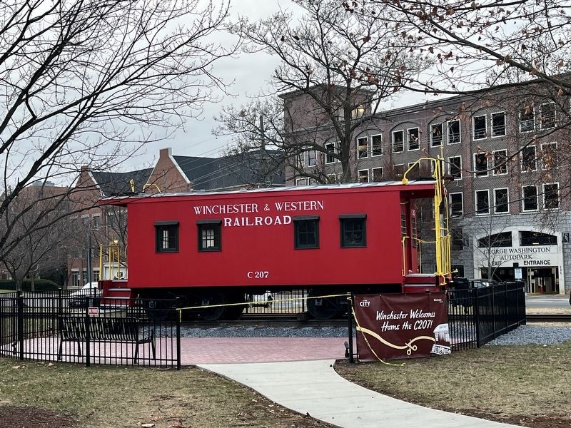Winchester And Western Railroad & The C207 Caboose Historical Marker