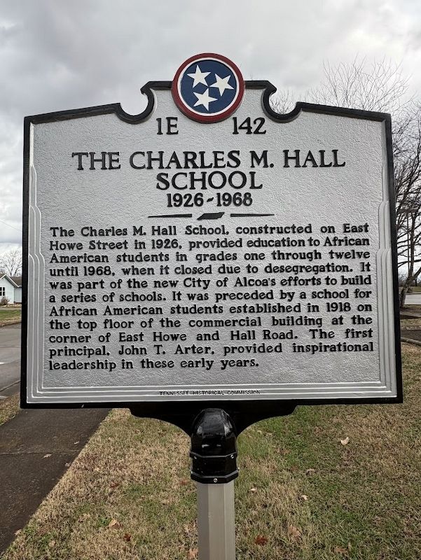 The Charles M. Hall School Historical Marker