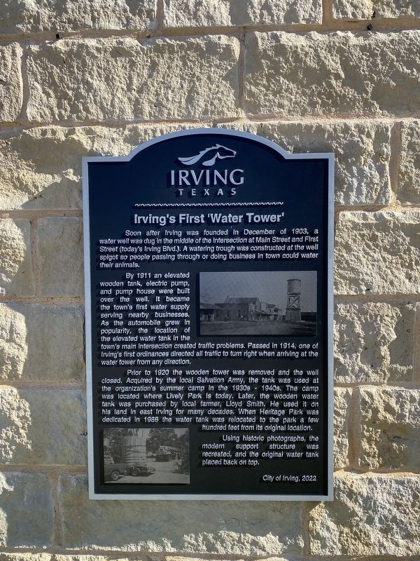 Irving's First 'Water Tower' Historical Marker