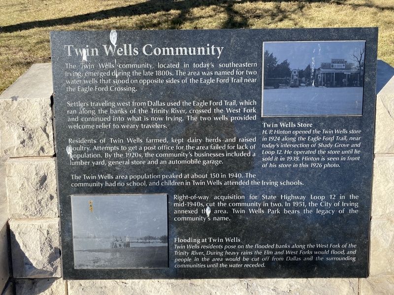 Twin Wells Community Historical Marker