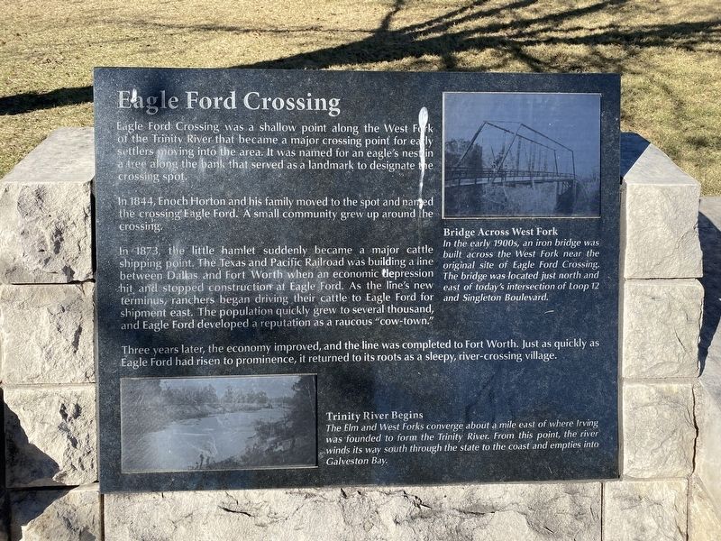 Eagle Ford Crossing Historical Marker