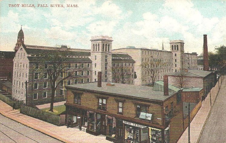 Photo: Historic Postcard of Troy Mills, Fall River, MA