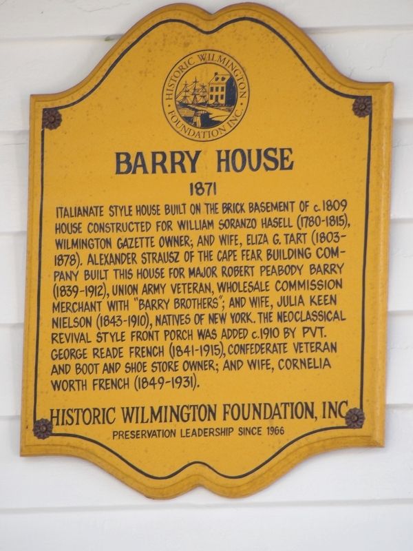 Barry House Historical Marker
