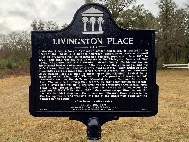 Livingston Place Historical Marker
