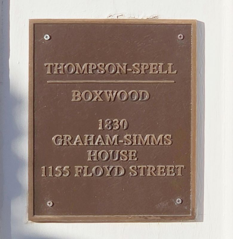 Graham-Simms House Historical Marker