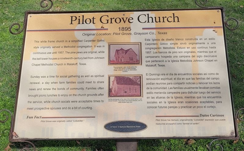 Pilot Grove Church Historical Marker