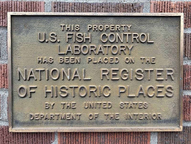 U.S. Fish Control Laboratory Historical Marker