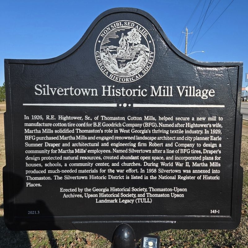 Silvertown Historic Mill Village Historical Marker