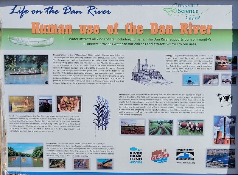 Human Use of the Dan River Historical Marker