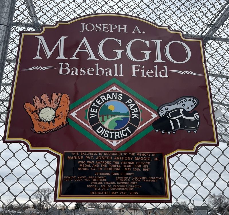 Joseph A. Maggio Baseball Field Historical Marker