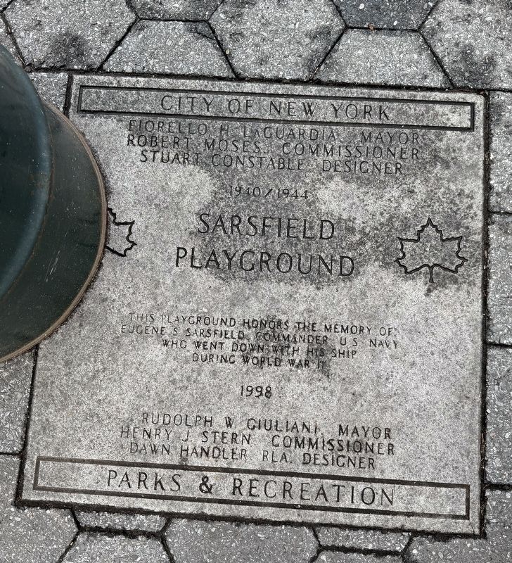 Sarsfield Playground, a War Memorial
