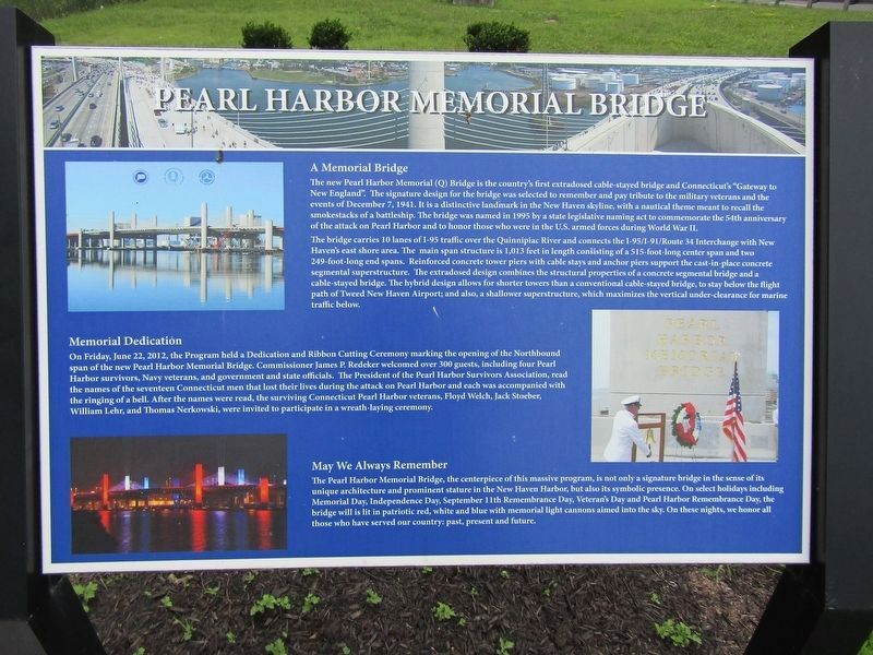 Pearl Harbor Memorial Bridge Historical Marker