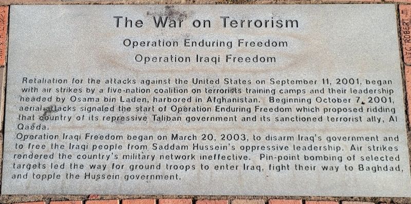 The War on Terrorism Historical Marker