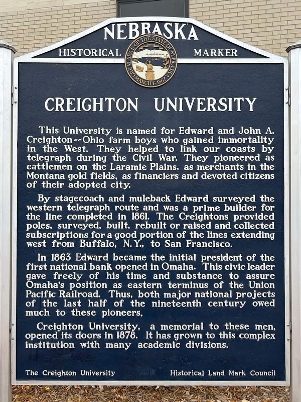 Creighton University Historical Marker