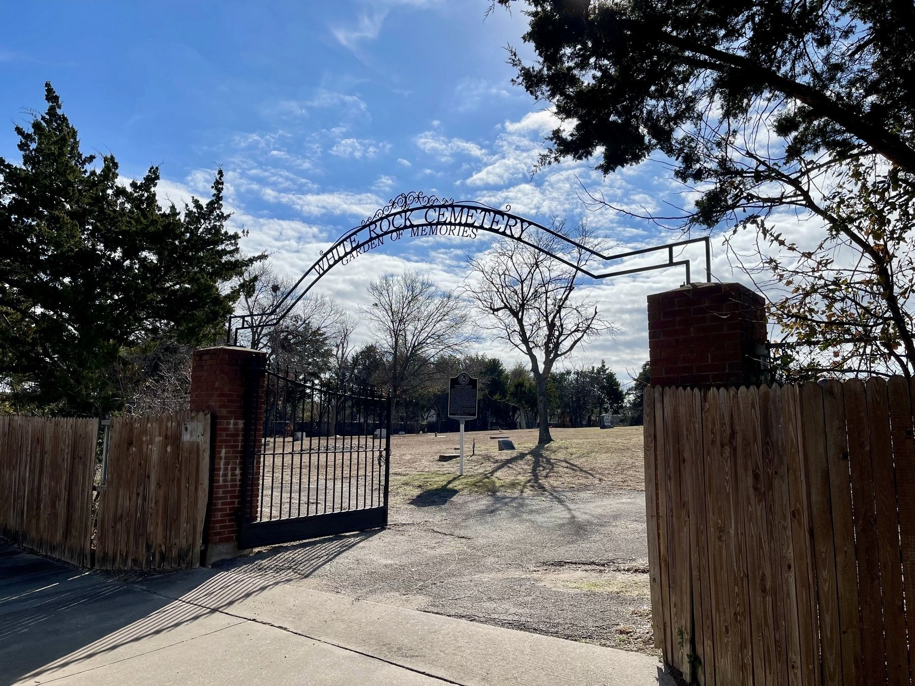 White Rock Cemetery, Garden of Memories Historical Marker