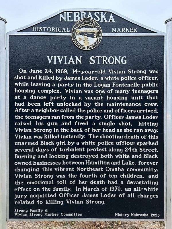 Vivian Strong Historical Marker