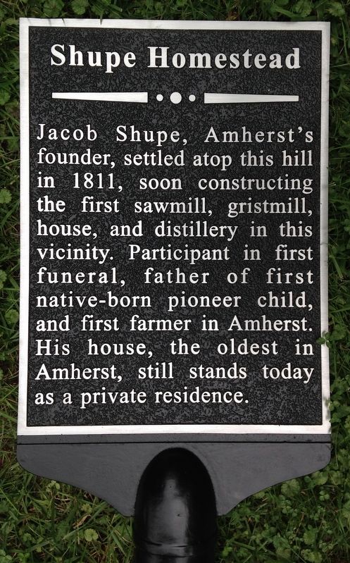 Shupe Homestead Historical Marker