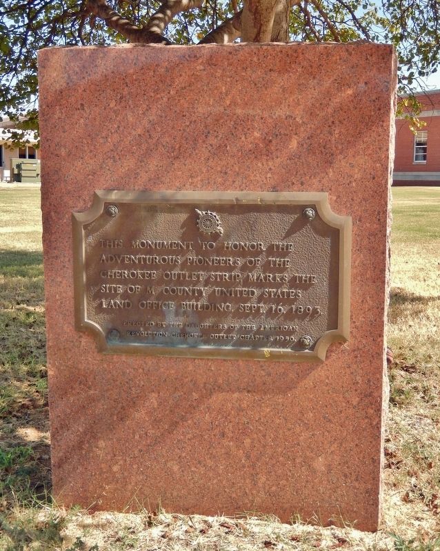 Site of United States Land Office Building Historical Marker