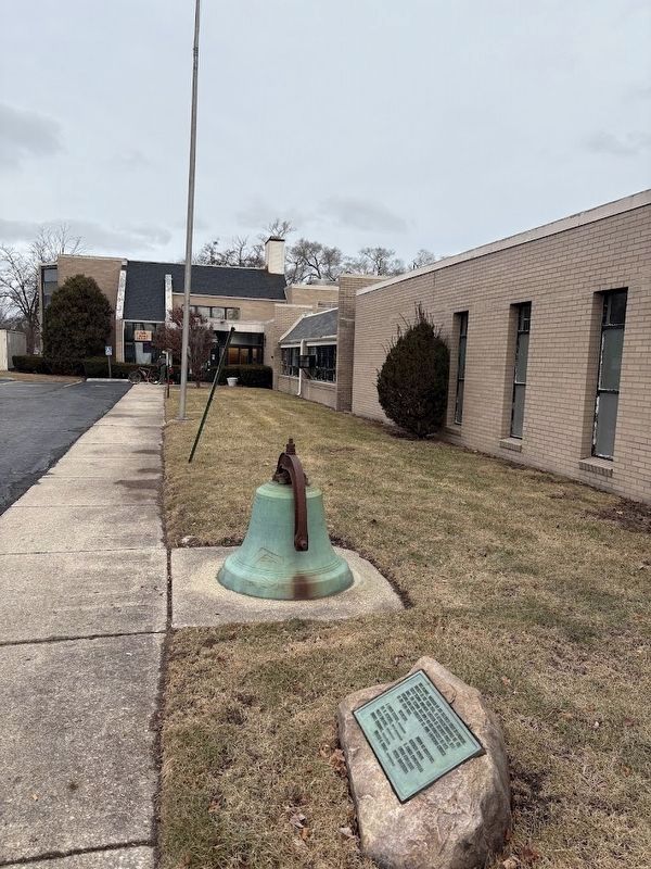 First School Building in Melrose Park, Illinois Historical Marker