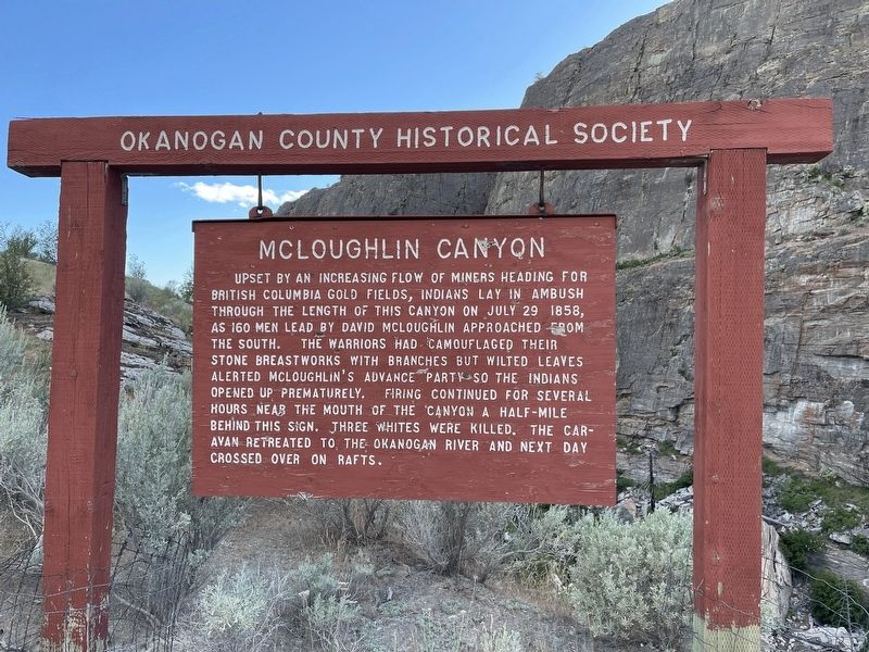 McLoughlin Canyon Historical Marker