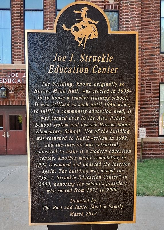 Joe J. Struckle Education Center Historical Marker