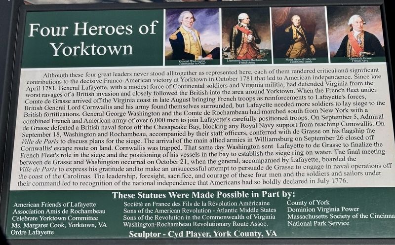 Four Heroes of Yorktown Historical Marker