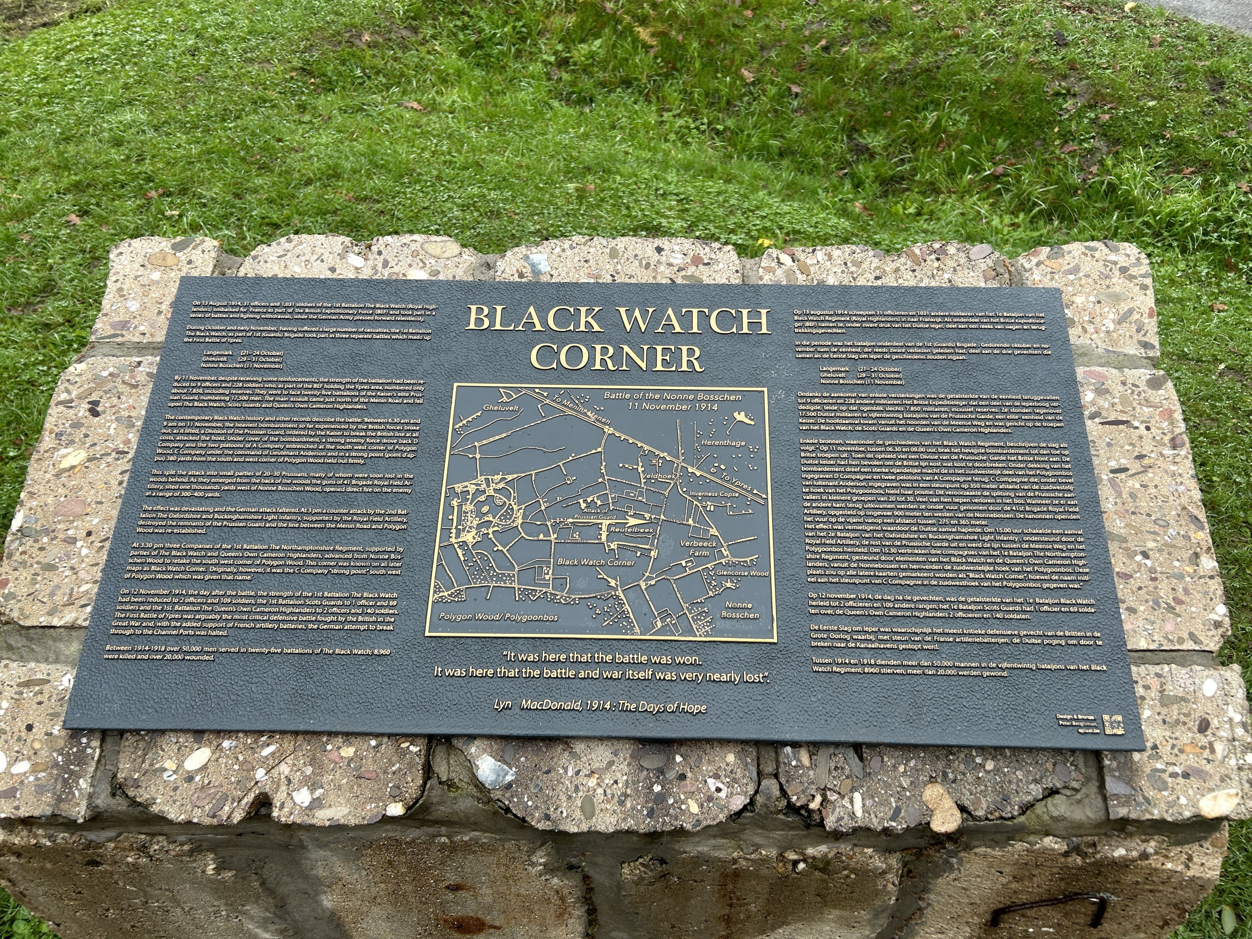 Photo: Black Watch Corner Marker