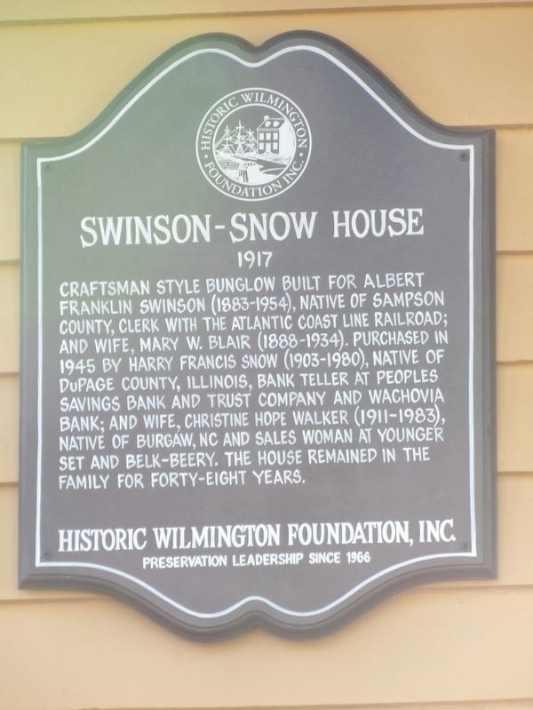 Swinson-Snow House Historical Marker