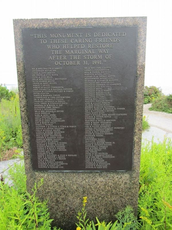 Marginal Way Restoration Monument Historical Marker