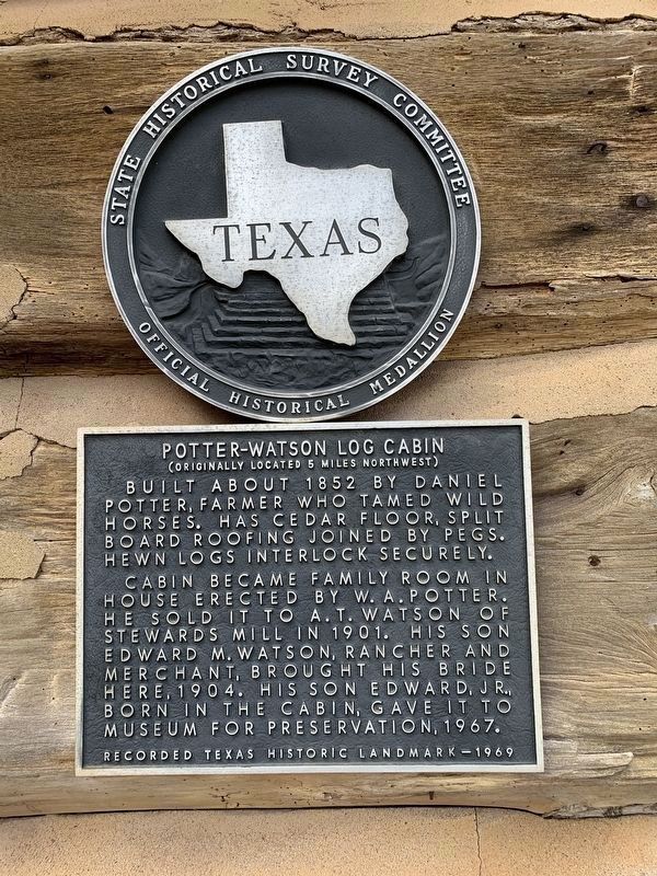 Potter-Watson Log Cabin Historical Marker