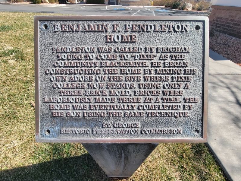 Benjamin F. Pendleton Home Historical Marker