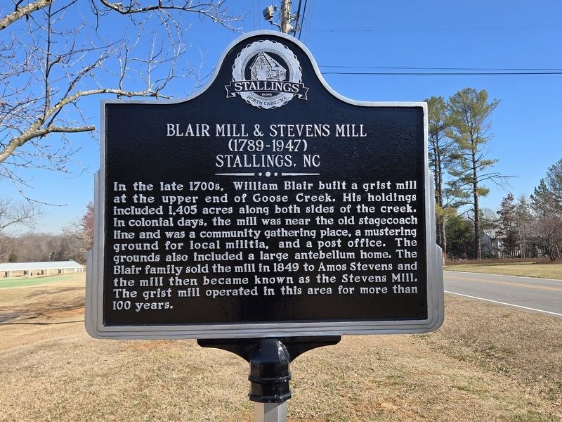 Blair Mill & Stevens Mill Historical Marker