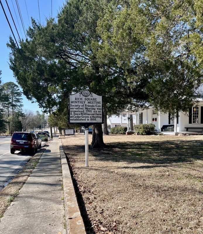 Rich Square Monthly Meeting Historical Marker