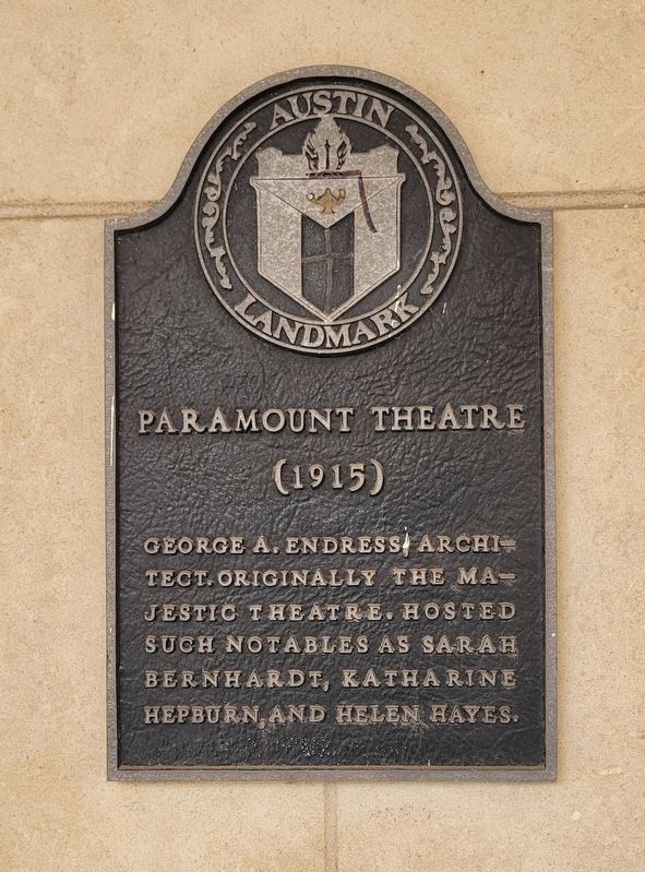 Paramount Theatre Historical Marker