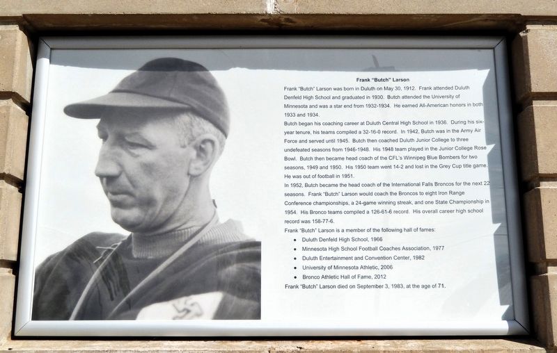 Frank “Butch” Larson Historical Marker