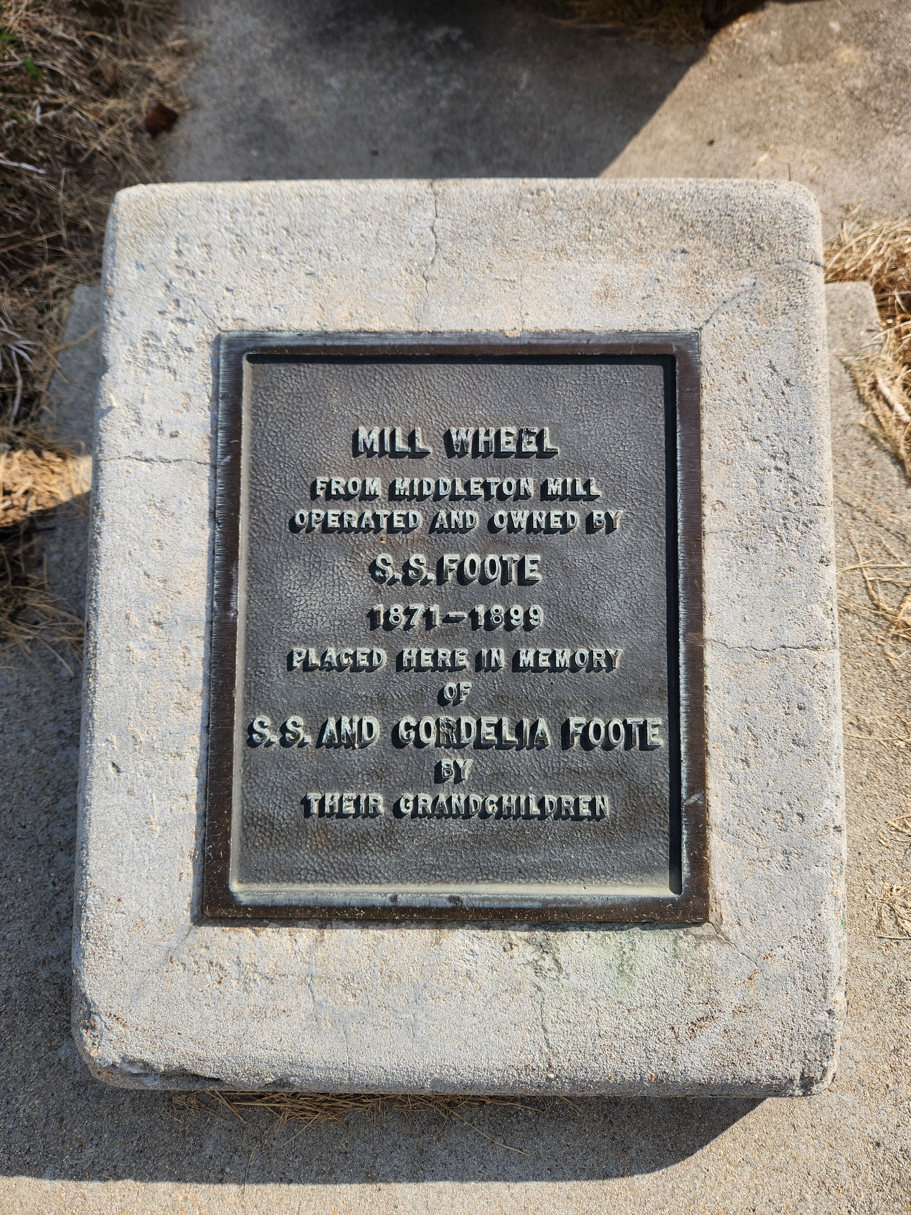 Photo: Mill Wheel Marker