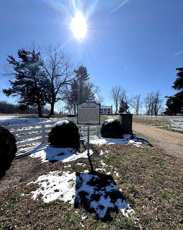 Moss Side Manor Historical Marker