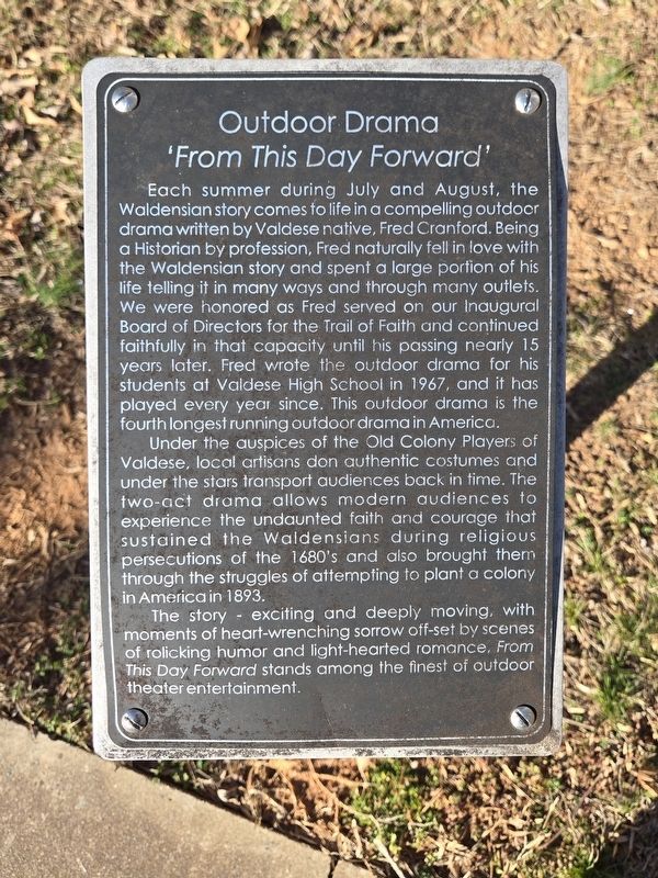 Outdoor Drama Historical Marker