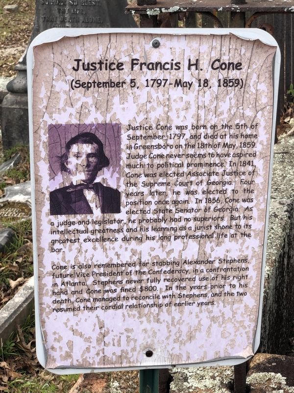 Justice Francis H. Cone Historical Marker