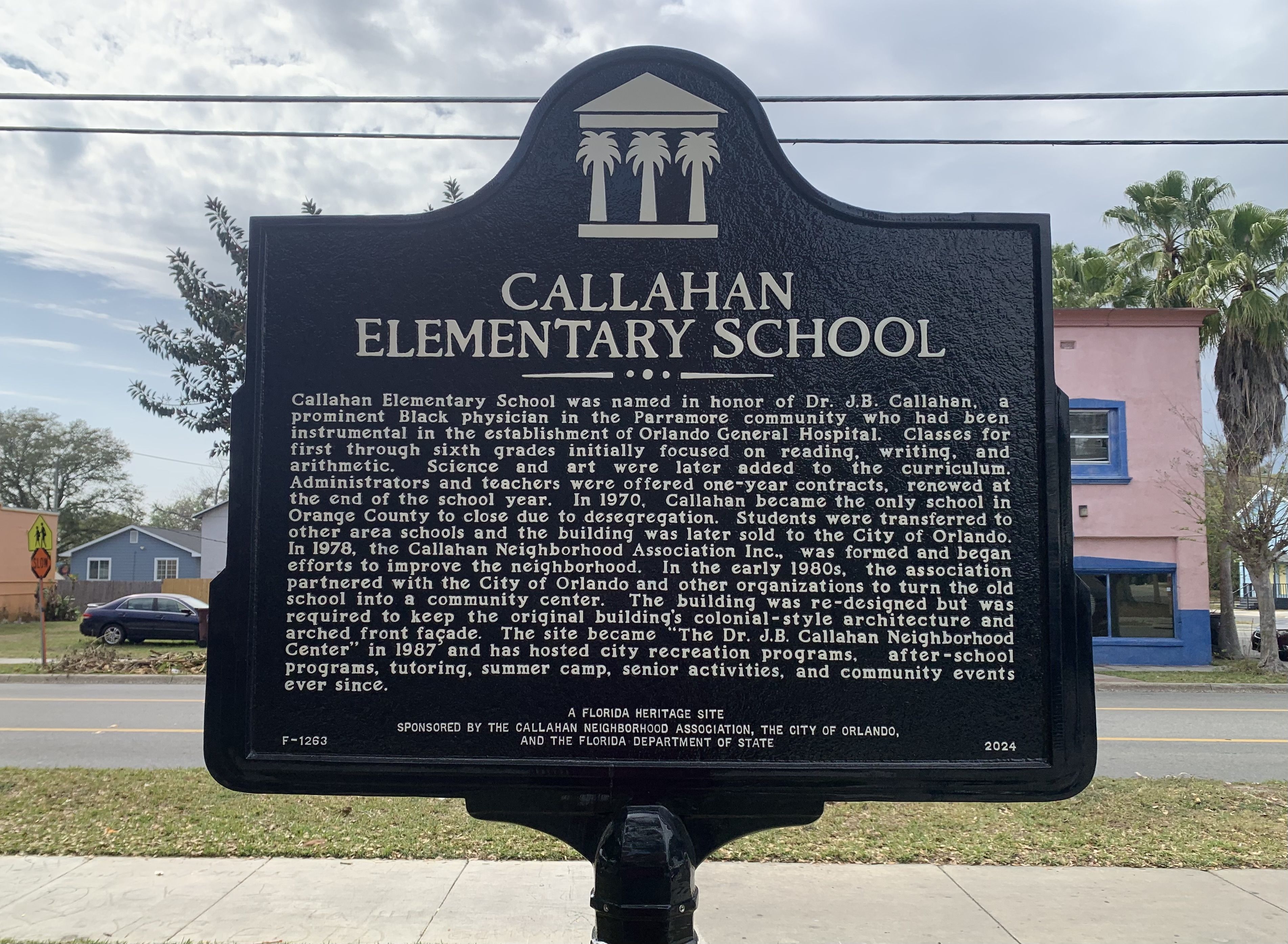 Photo: Callahan Elementary School side of marker