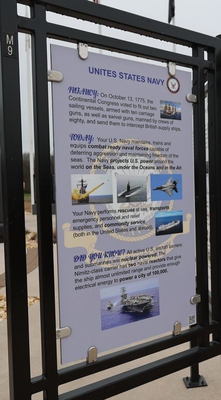 United States Navy Historical Marker