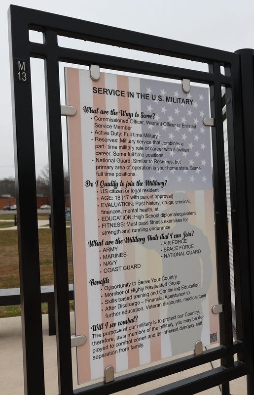 Service in the U.S. Military Historical Marker