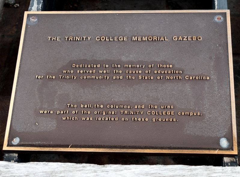 The Trinity College Memorial Gazebo / The History of Trinity College ...
