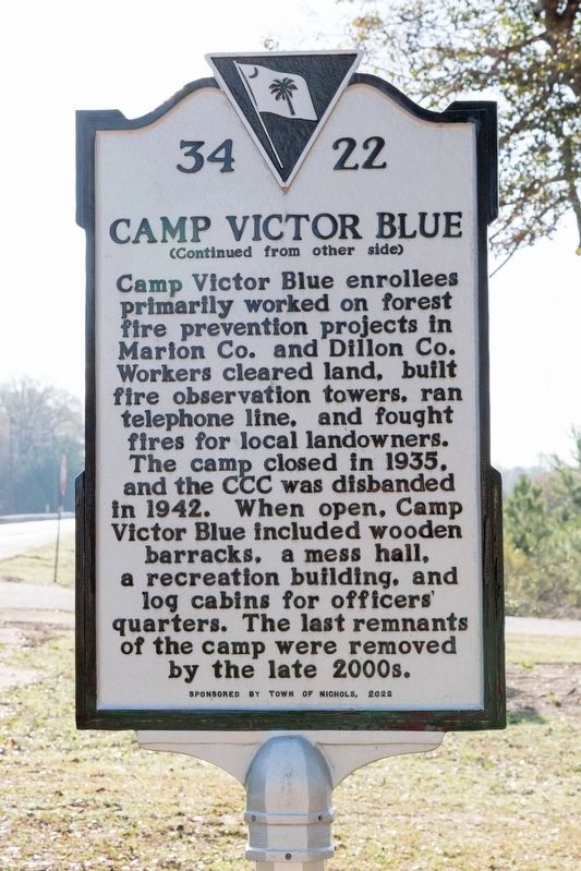 Camp Victor Blue Historical Marker